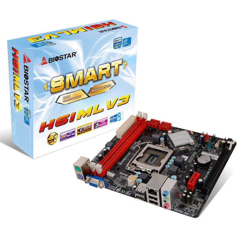 Biostar H61MLV3 Intel H61 So.1155 Dual Channel DDR3 mATX Retail ...