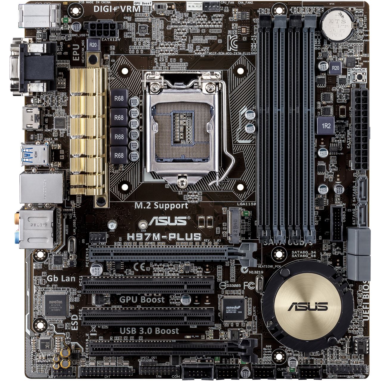 Asus H97M-PLUS Intel H97 So.1150 Dual Channel DDR3 mATX Retail - INTEL ...