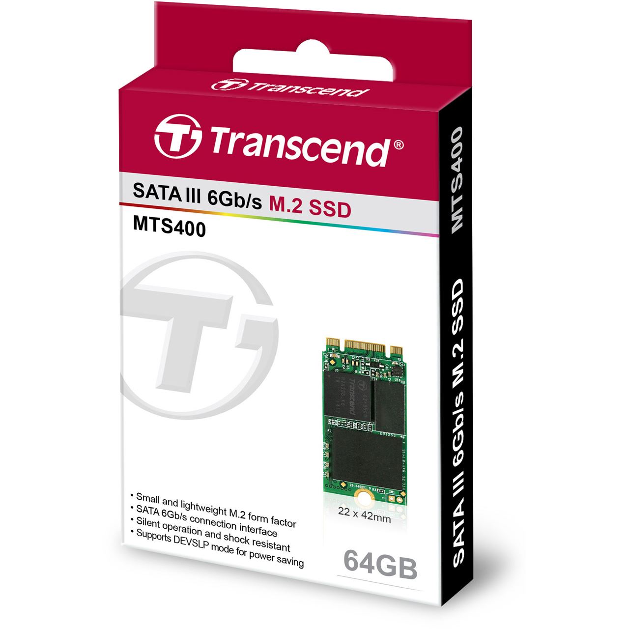 64GB Transcend MTS400 M.2 2242 SATA 6Gb/s MLC (TS64GMTS400) - M.2 SSDs | Mindfactory.de