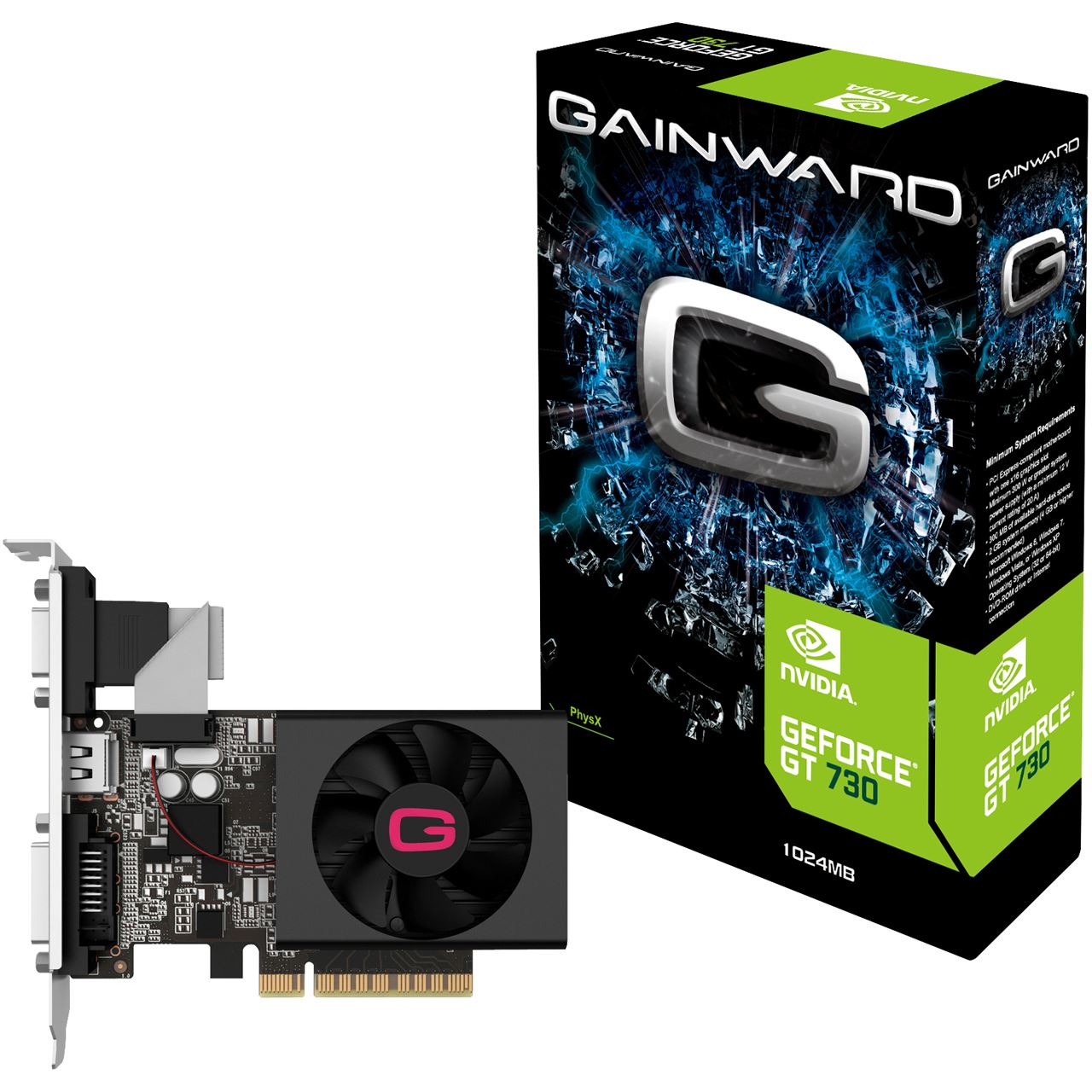 1GB Gainward GeForce GT 730 LP Aktiv PCIe 2.0 x 8 (Retail) - GT 730 ...