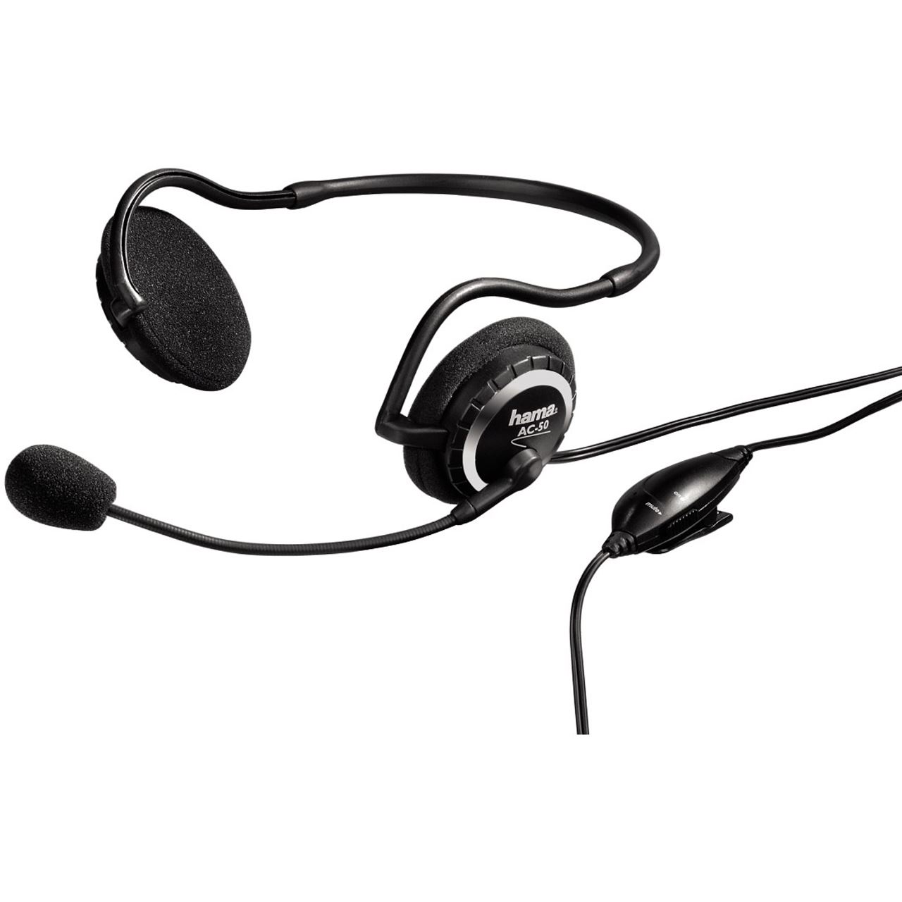 Hama AC-50 schwarz - Headsets kabelgebunden | Mindfactory.de