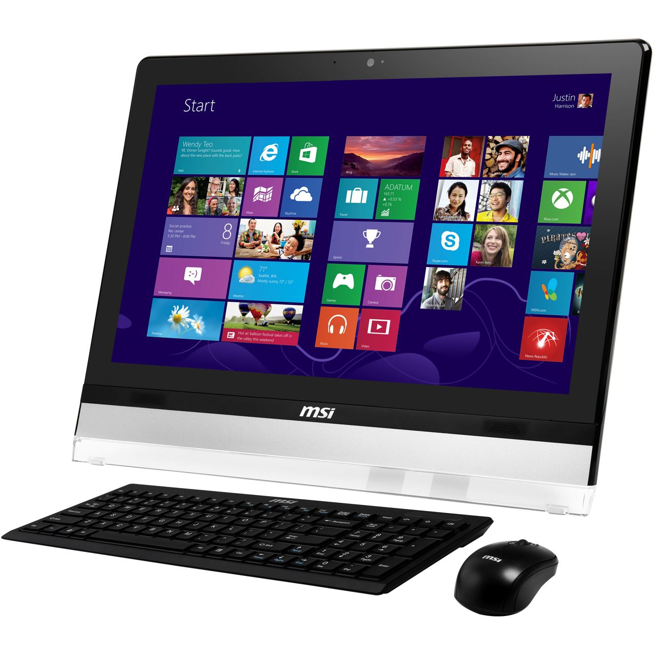 21,5" (54,61cm) MSI Wind Top AE221-B34154G1T0S81MA All-in-One PC ...