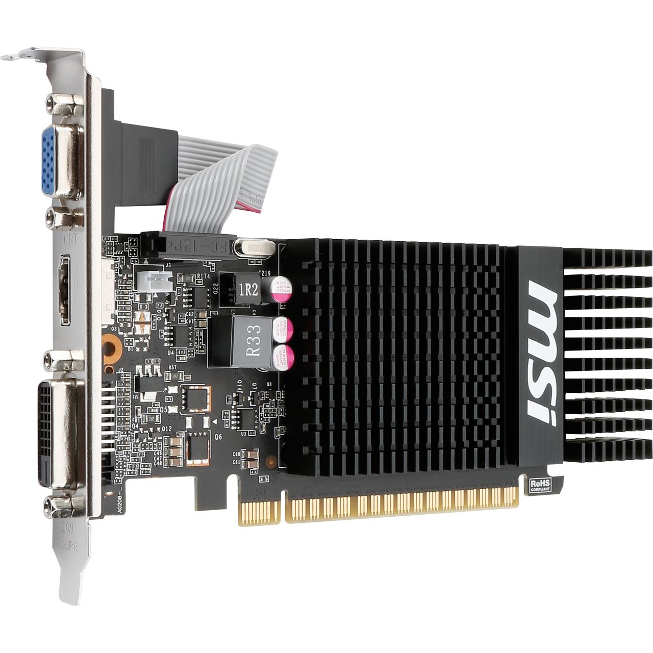2GB MSI GeForce GT 720 GDDR3 Passiv PCIe 2.0 x 8 (Retail ...