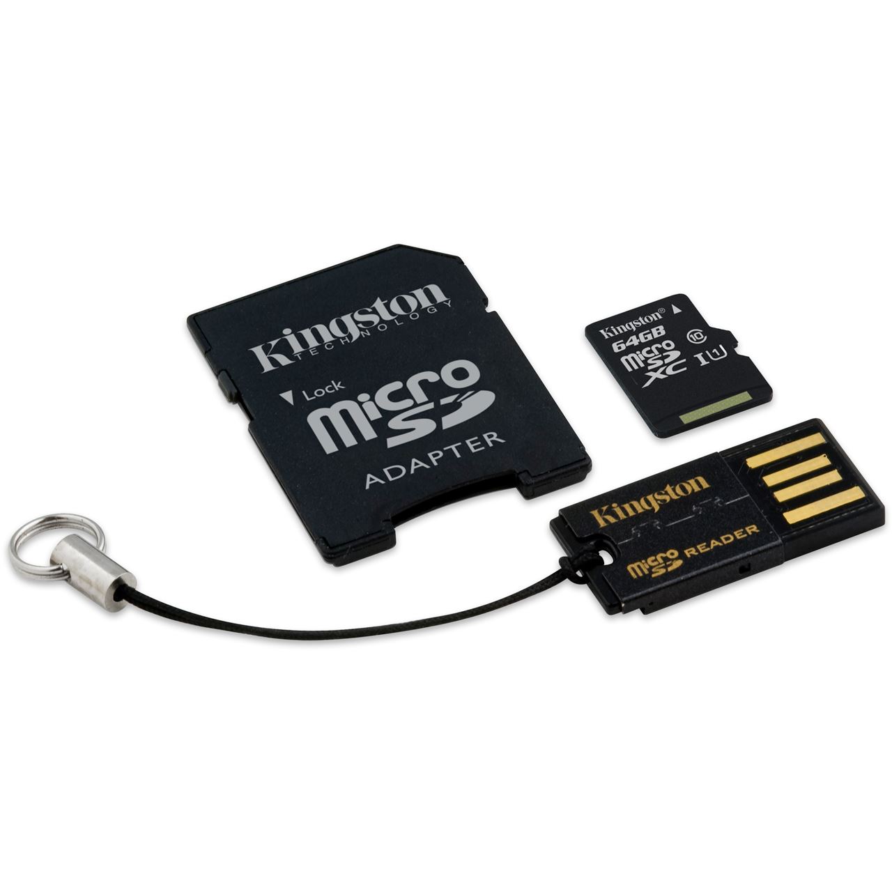 64 GB Kingston Mobility Kit microSDXC Class 10 Retail inkl. USB-Adapter ...