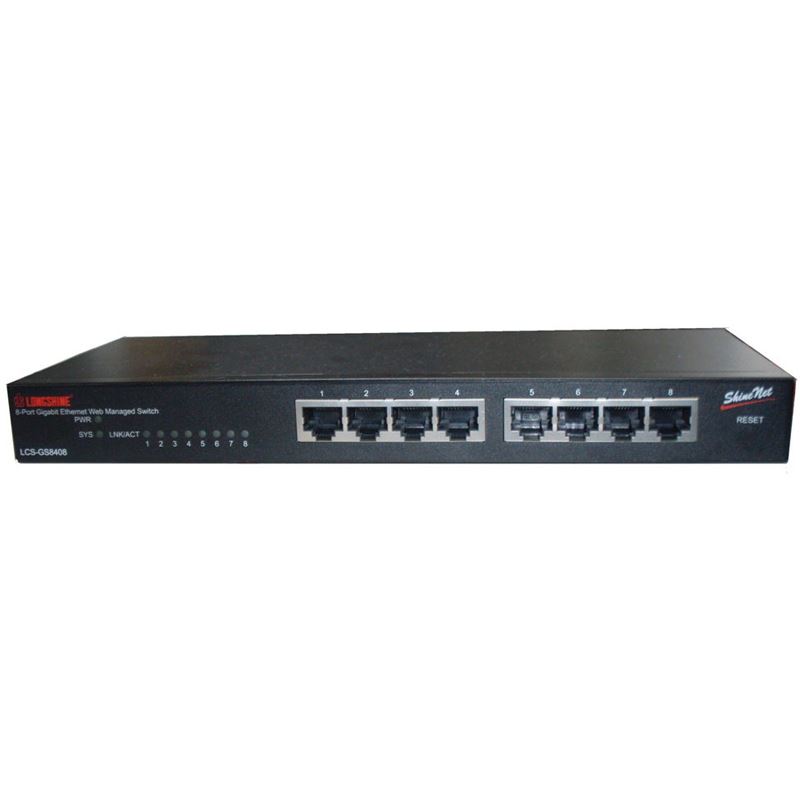 Longshine LCS-GS8408 8x 10/100/1000 Mbit Desktop Switch - Switch 10 ...